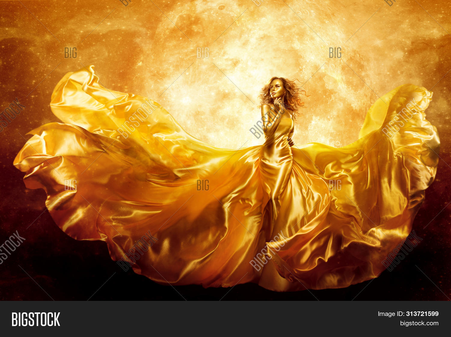 Fashion Model Gold Image & Photo (Free Trial) | Bigstock