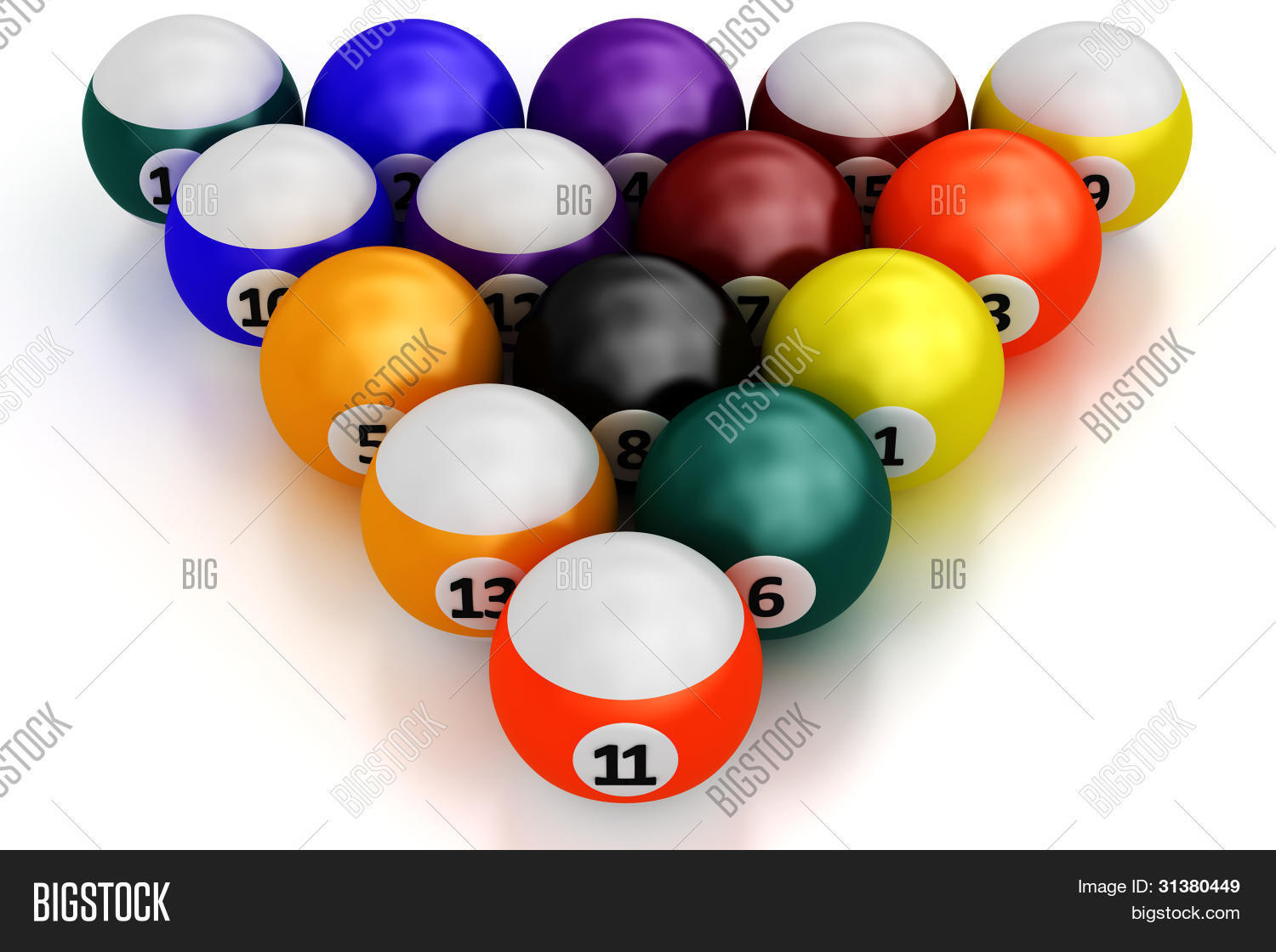 Colorful Pool Balls Image & Photo (Free Trial) | Bigstock