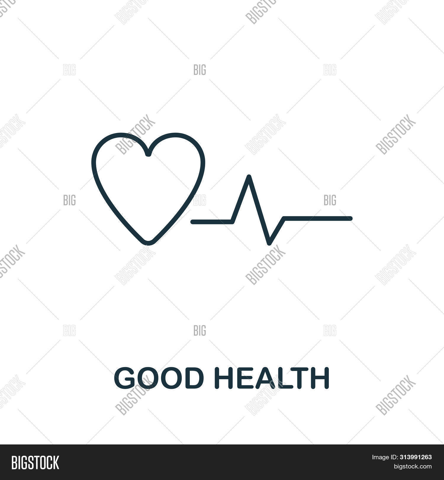 Good Health Outline Image & Photo (Free Trial) | Bigstock
