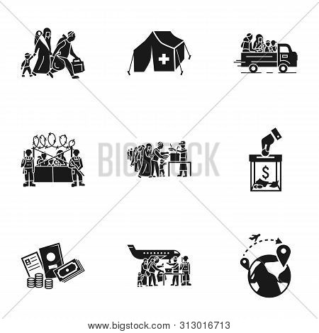 Refugees People Icon Vector & Photo (Free Trial) | Bigstock