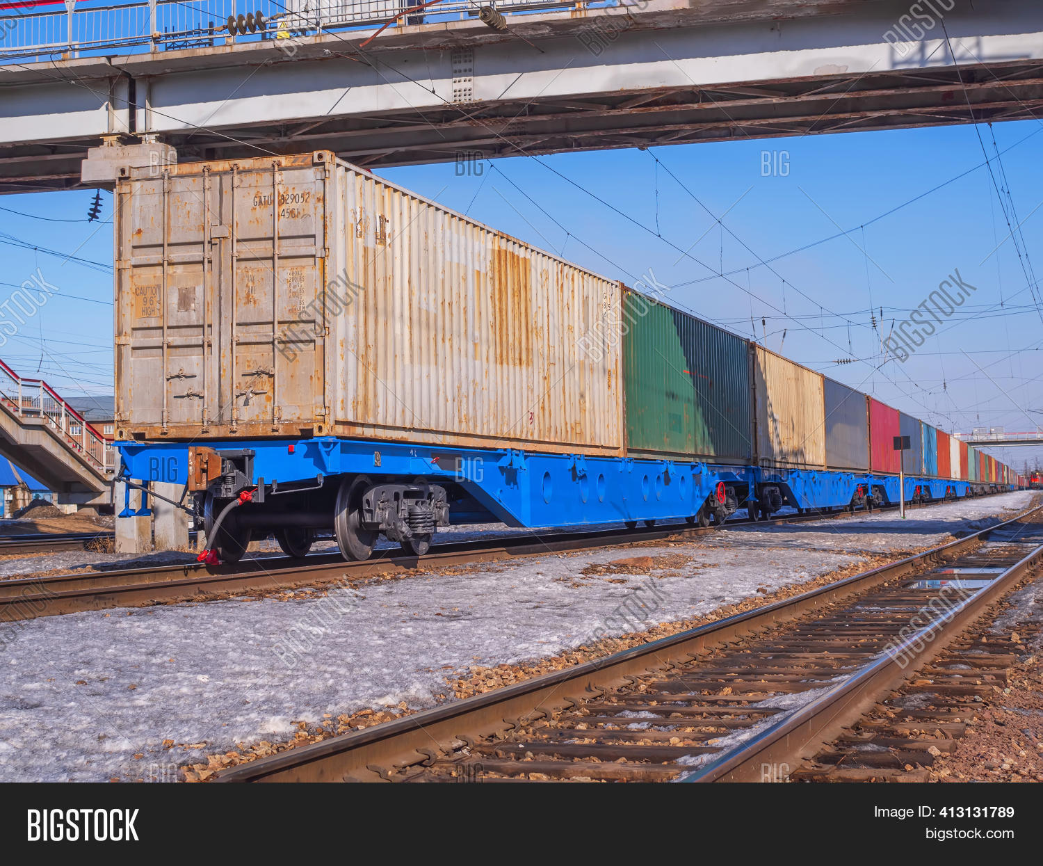 Long Freight Train Image & Photo (Free Trial) | Bigstock