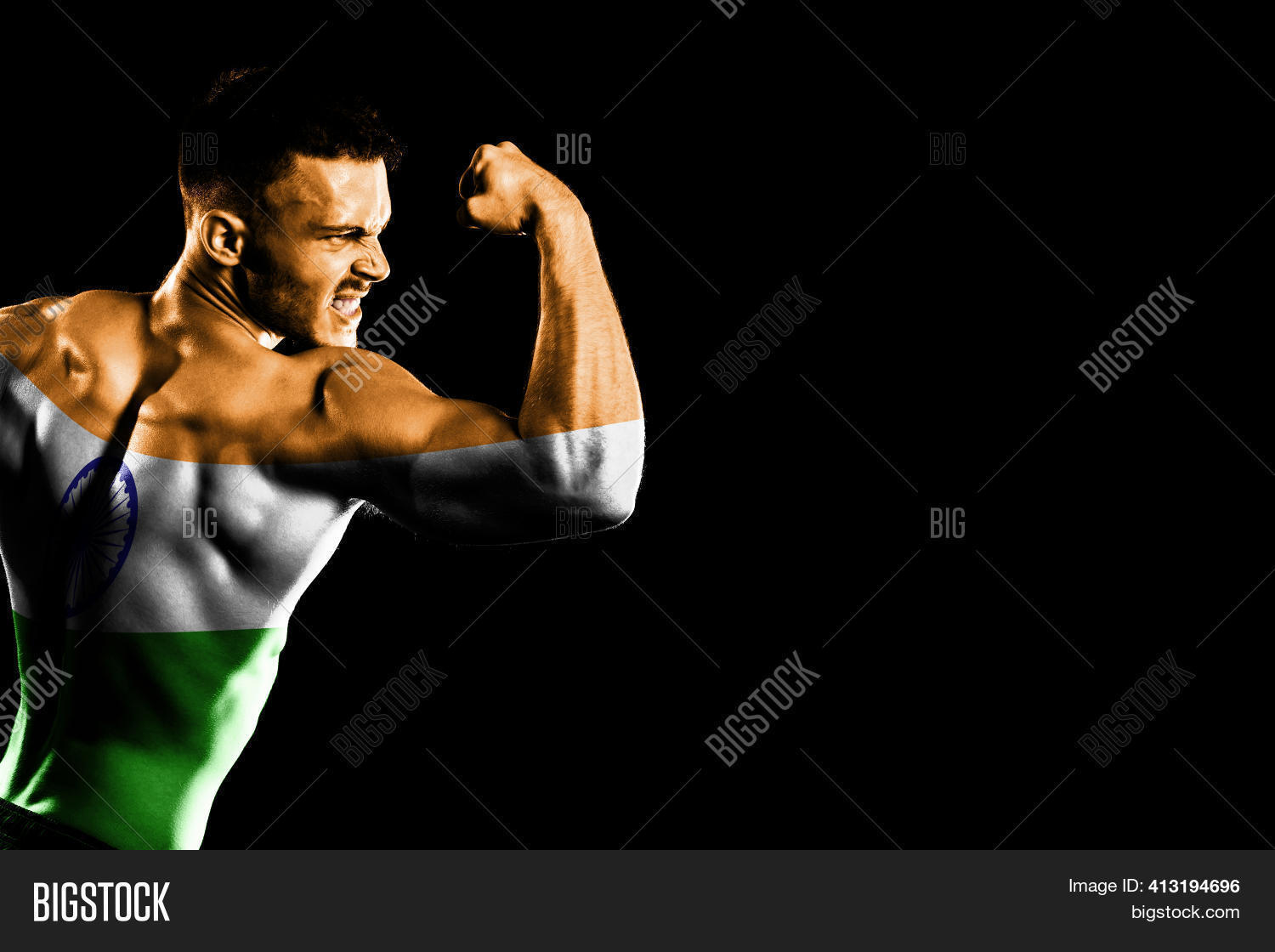 India Flag On Handsome Image & Photo (Free Trial) | Bigstock