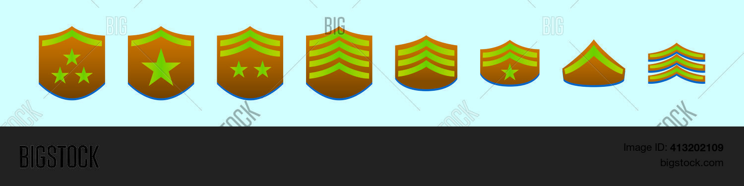 Set Rank Emblem Vector & Photo (Free Trial) | Bigstock