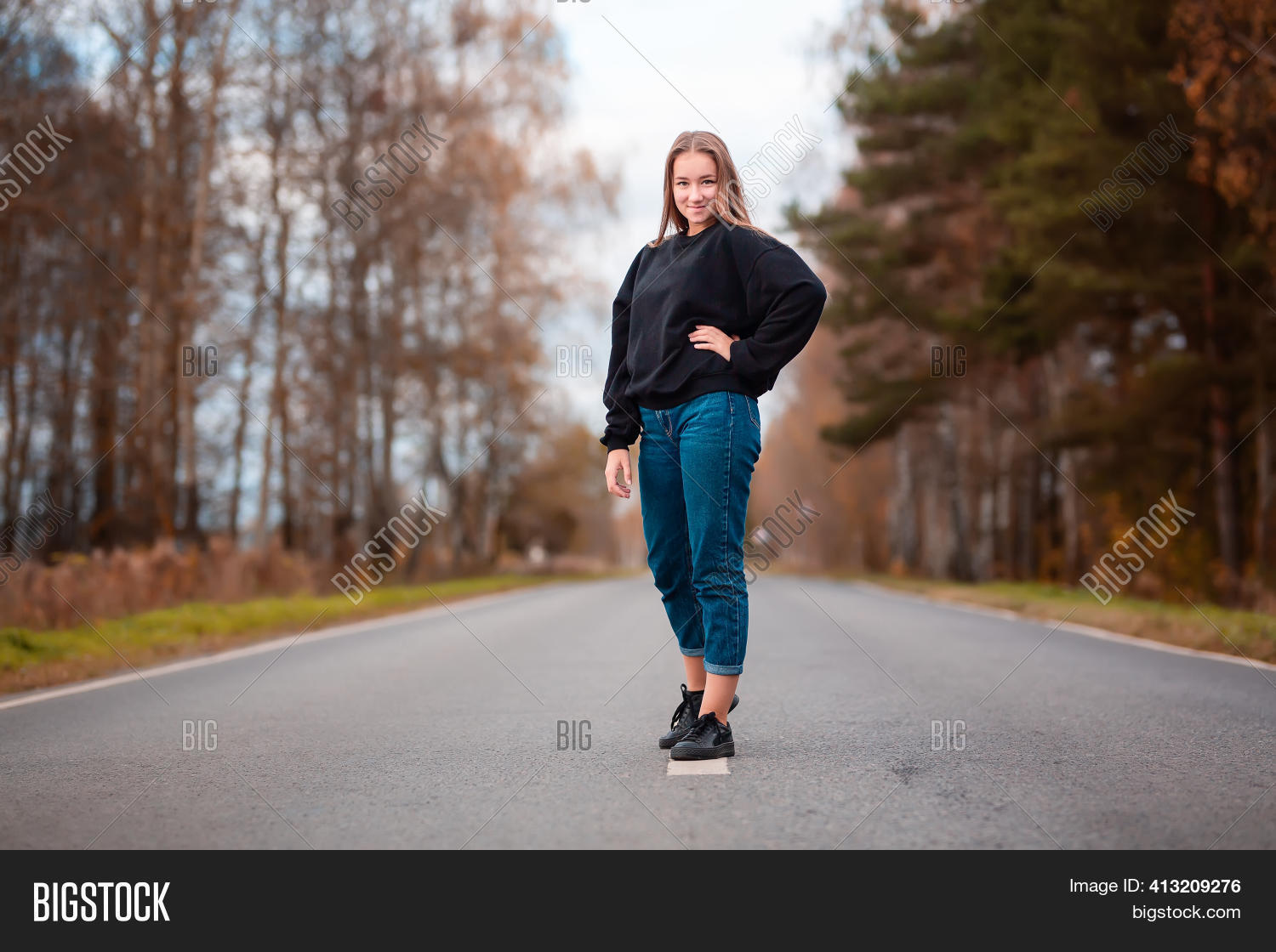 Woman Walking Down Image & Photo (Free Trial) | Bigstock