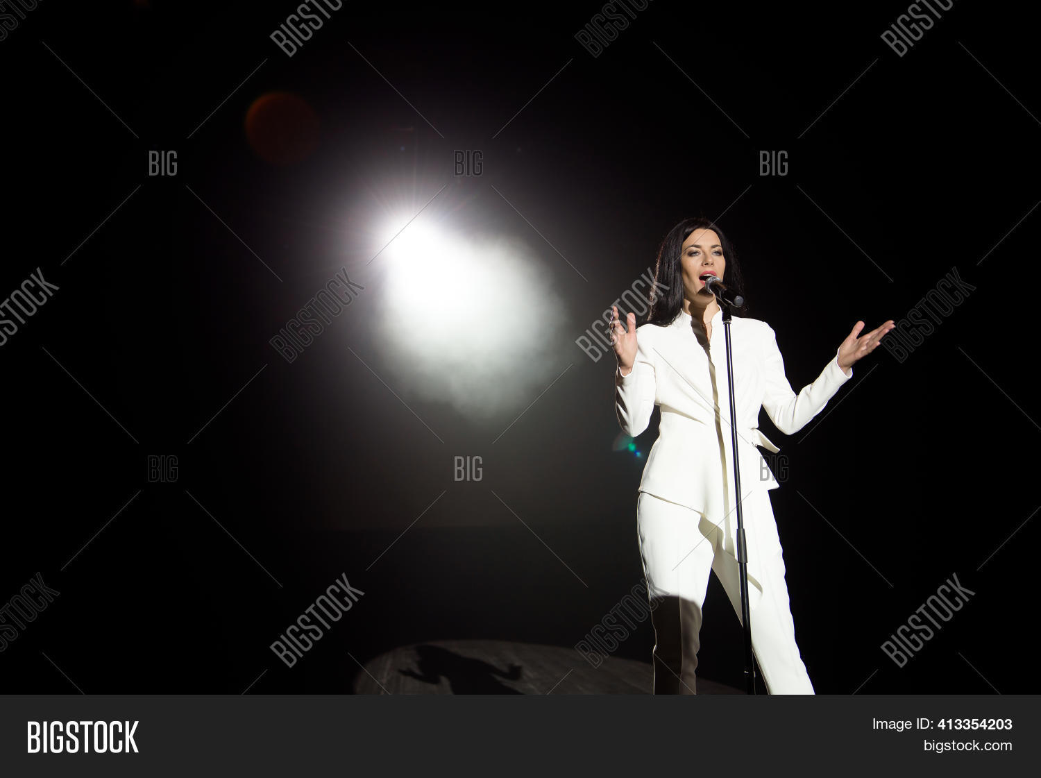 Singer Woman On Stage Image & Photo (Free Trial) | Bigstock