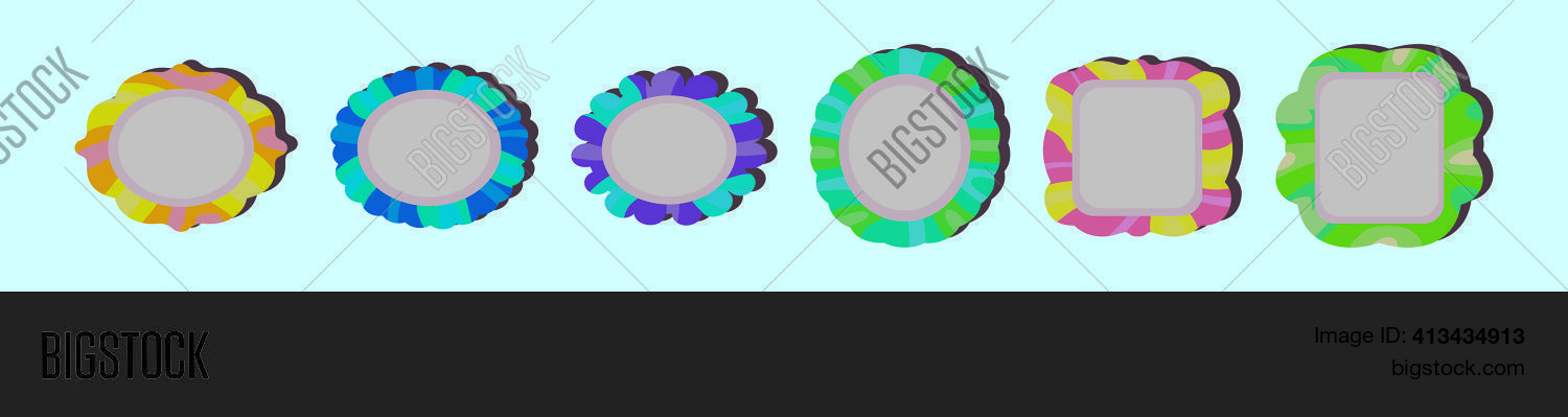 Set Funky Frames Vector & Photo (Free Trial) | Bigstock