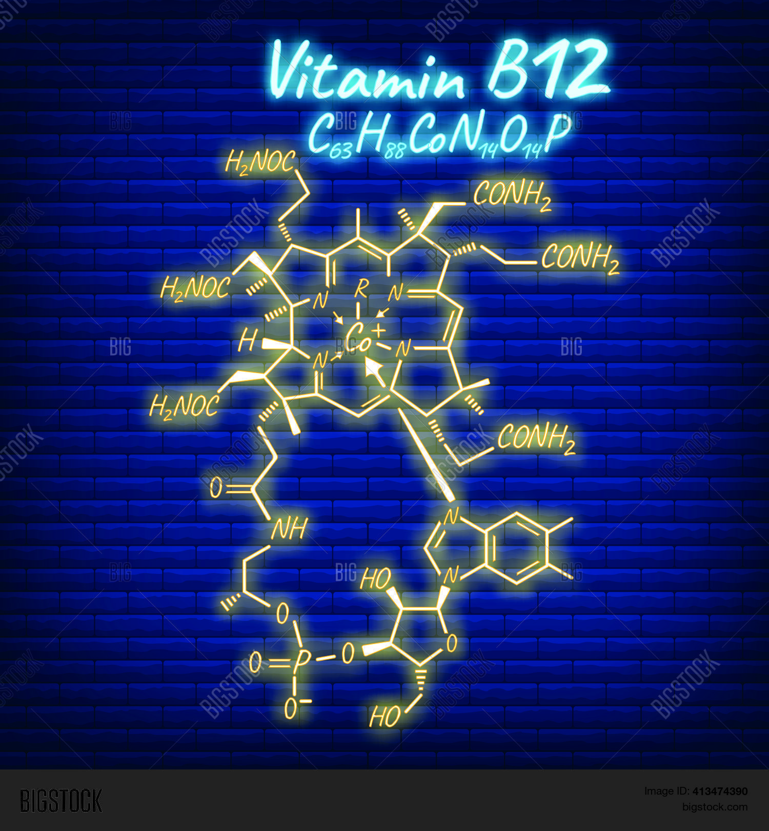 Vitamin B12 Label Vector & Photo (Free Trial) | Bigstock