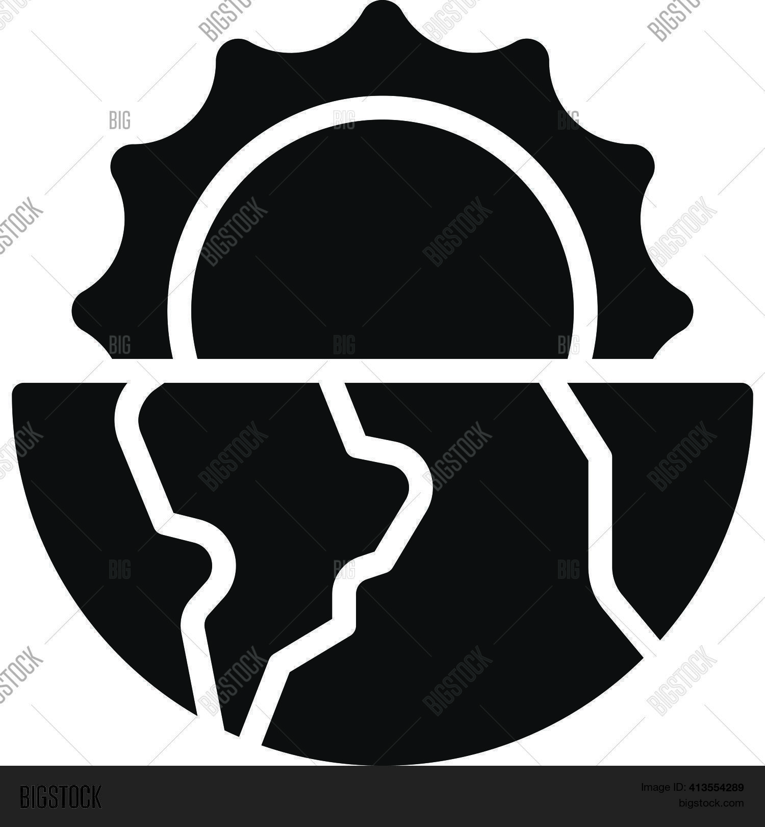 Half Earth Sun Icon, Vector & Photo (Free Trial) | Bigstock