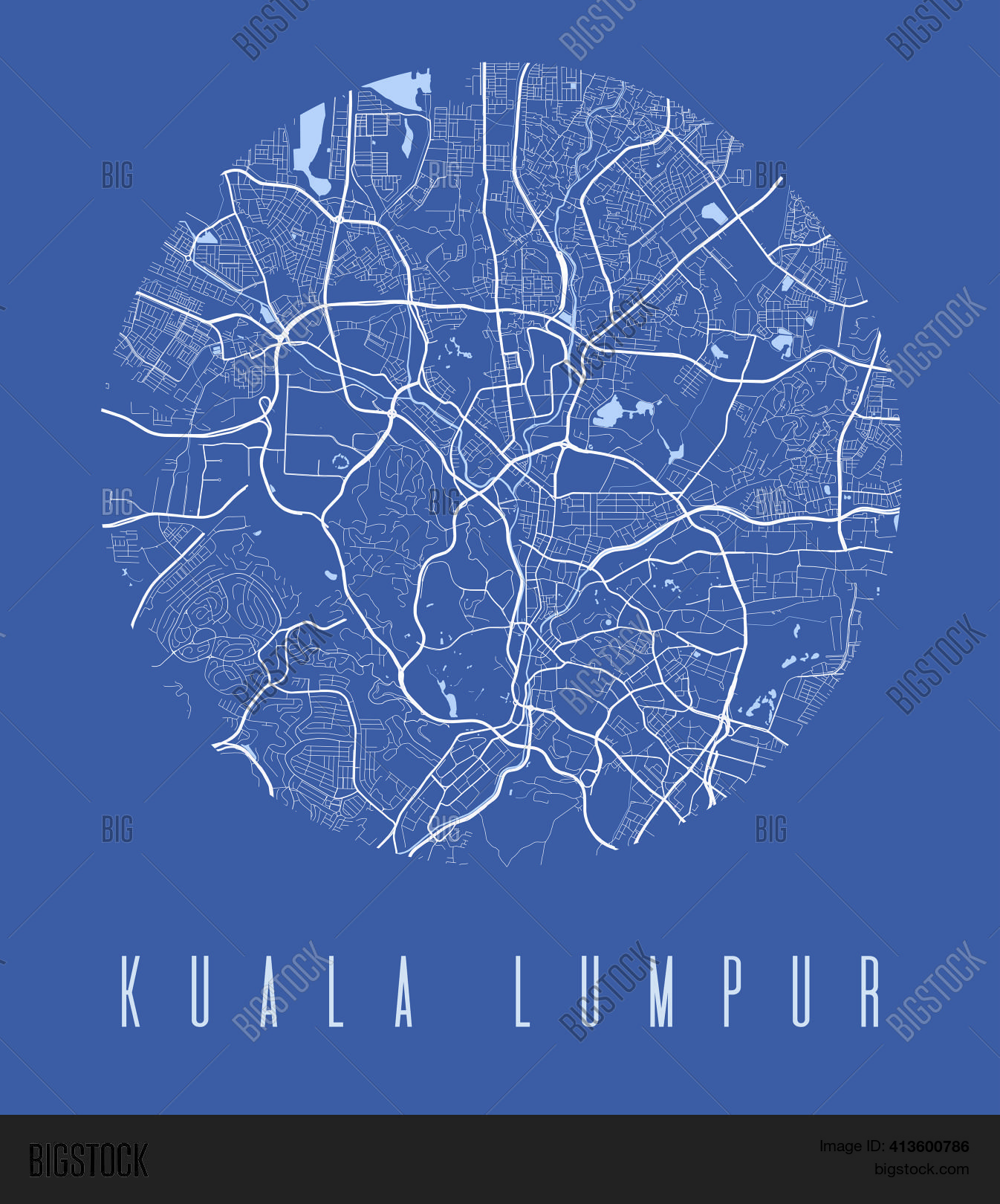 Kuala Lumpur Map Vector & Photo (Free Trial) | Bigstock