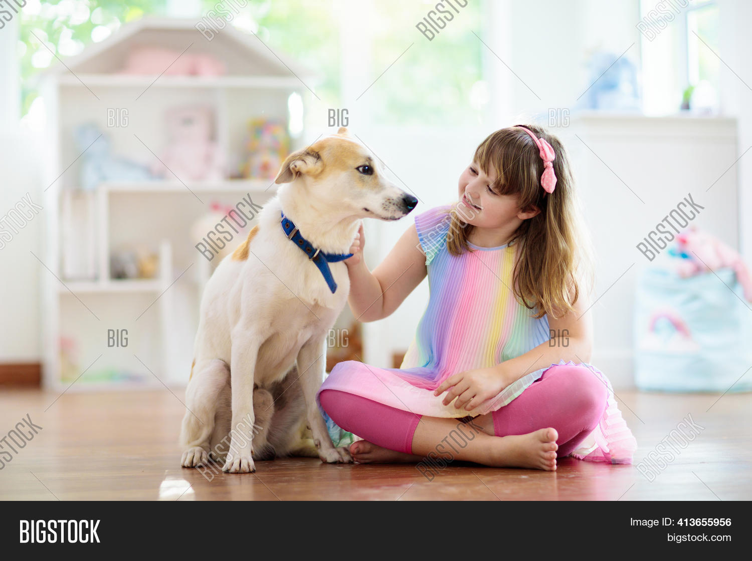 Child Playing Dog. Image & Photo (Free Trial) | Bigstock