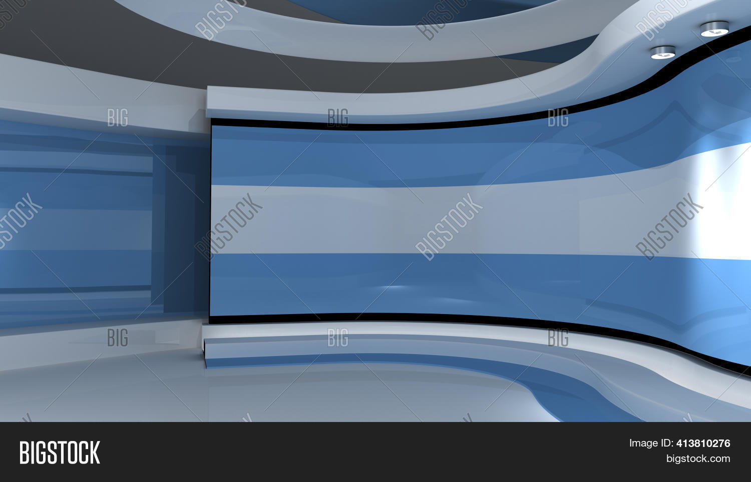 Tv Studio. Light Blue Image & Photo (Free Trial) | Bigstock