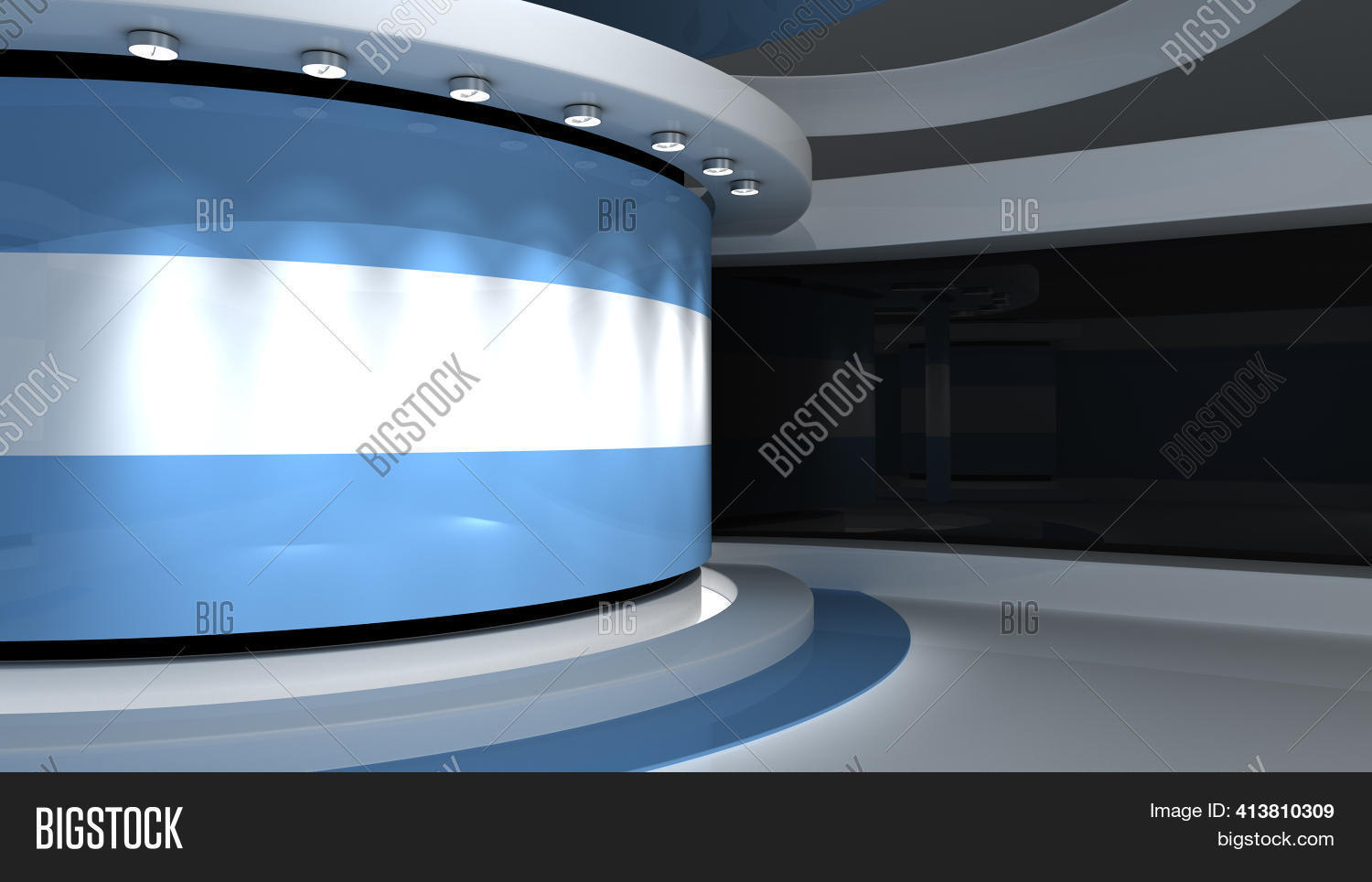 Tv Studio. Light Blue Image & Photo (Free Trial) | Bigstock