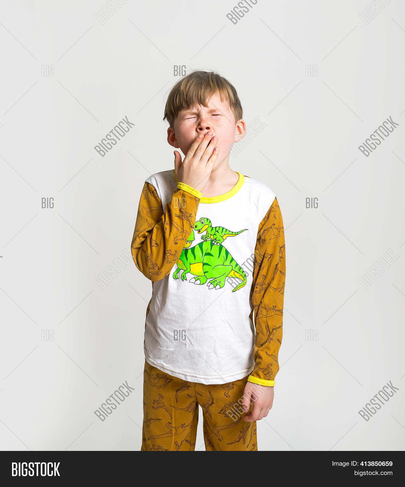 Yawning Blond Kid Boy Image & Photo (Free Trial) | Bigstock