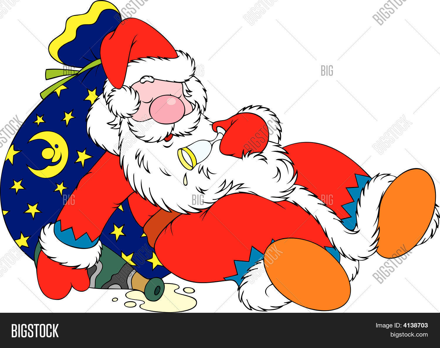 Tipsy Santa Claus Vector & Photo (Free Trial) | Bigstock