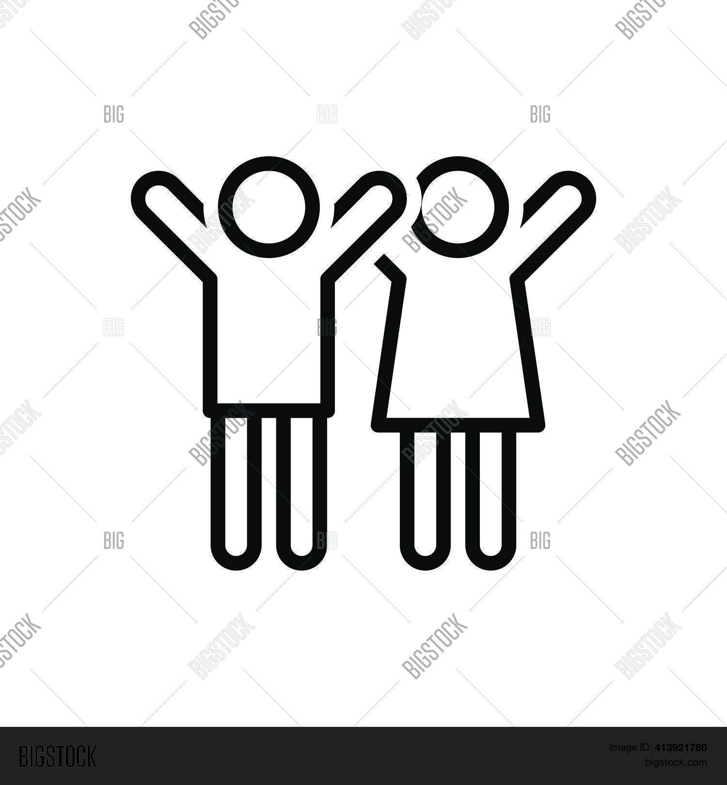 Black Line Icon Youth Vector & Photo (Free Trial) | Bigstock