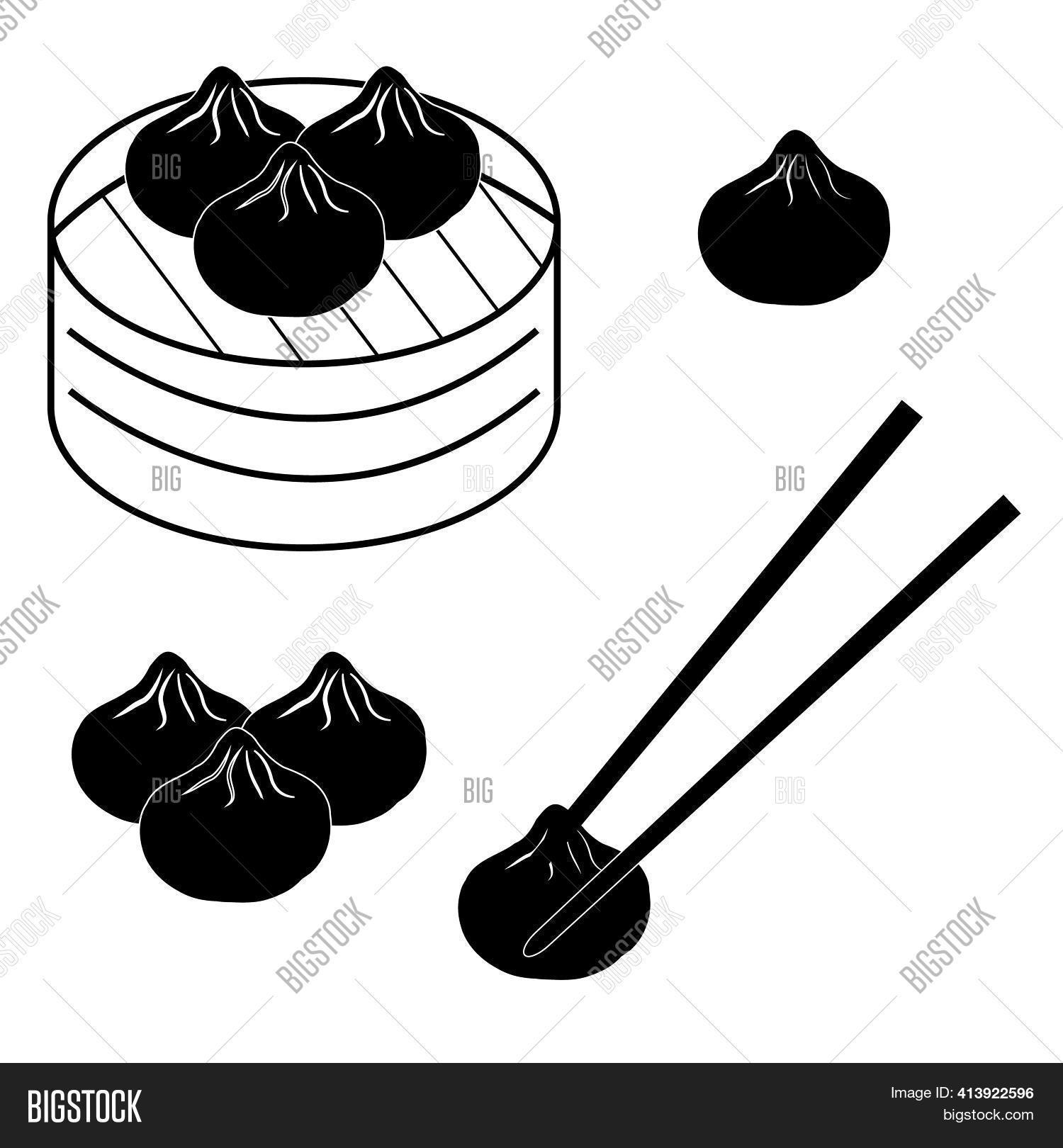 Dim Sum Icon On White Image & Photo (Free Trial) | Bigstock