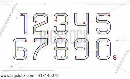 Tech Alphabet Numbers Vector & Photo (Free Trial) | Bigstock