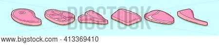 Set Veal Cartoon Icon Vector & Photo (Free Trial) | Bigstock