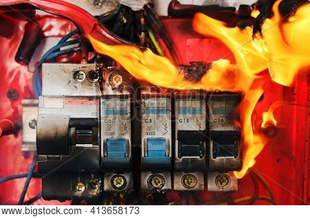Burning Switchboard Image & Photo (Free Trial) | Bigstock
