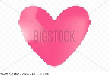 Pixel Art Heart Vector & Photo (Free Trial) | Bigstock
