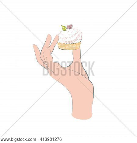 Hand Holding Cake Vector & Photo (Free Trial) | Bigstock