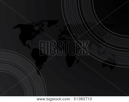 Dark Map Tire Vector & Photo (Free Trial) | Bigstock