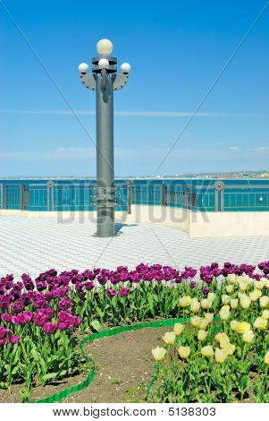 Lamp Post Flower Bed Image & Photo (Free Trial) | Bigstock