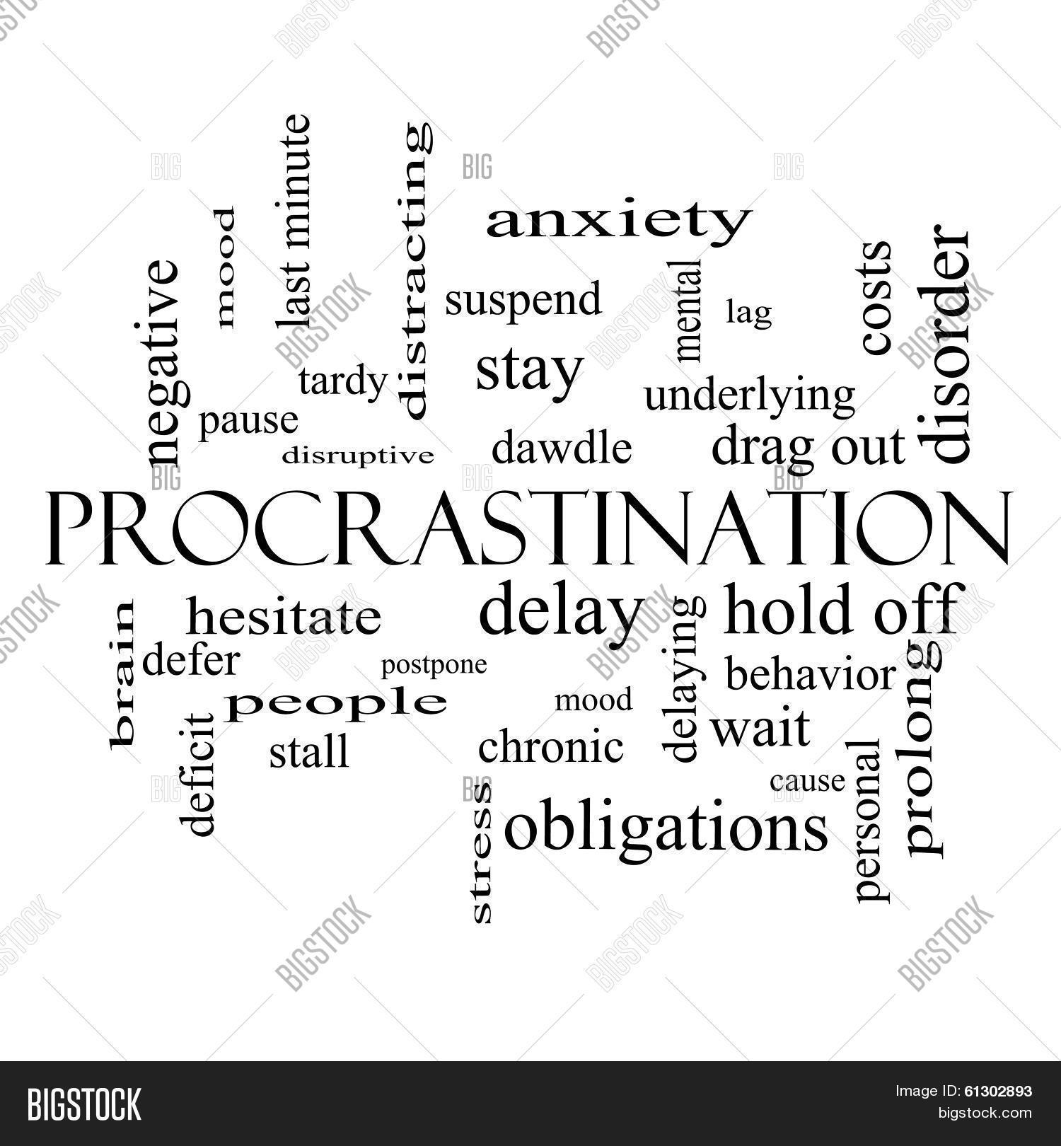 Procrastination Word Image & Photo (Free Trial) | Bigstock