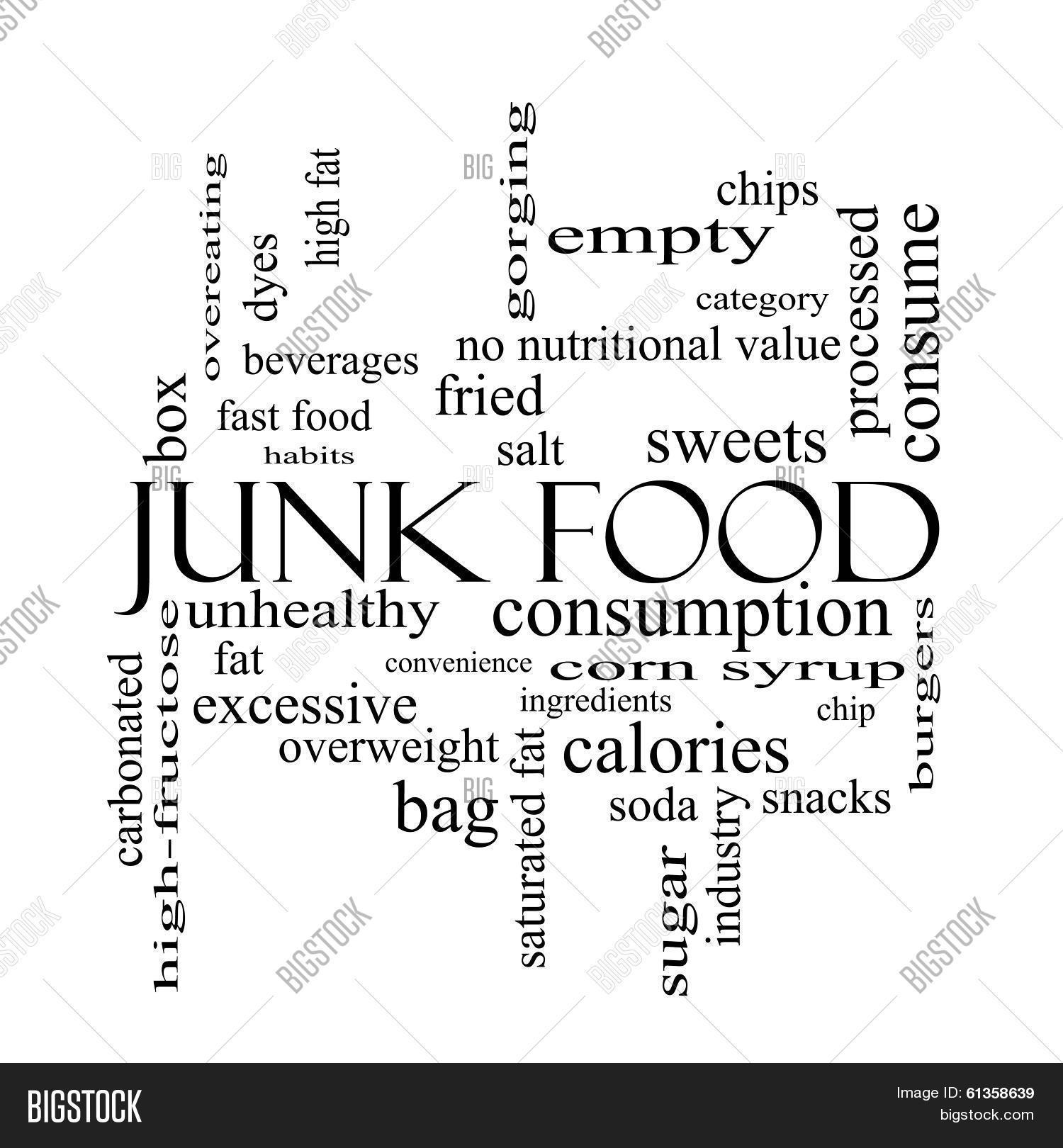Junk Food Word Cloud Image & Photo (Free Trial) | Bigstock