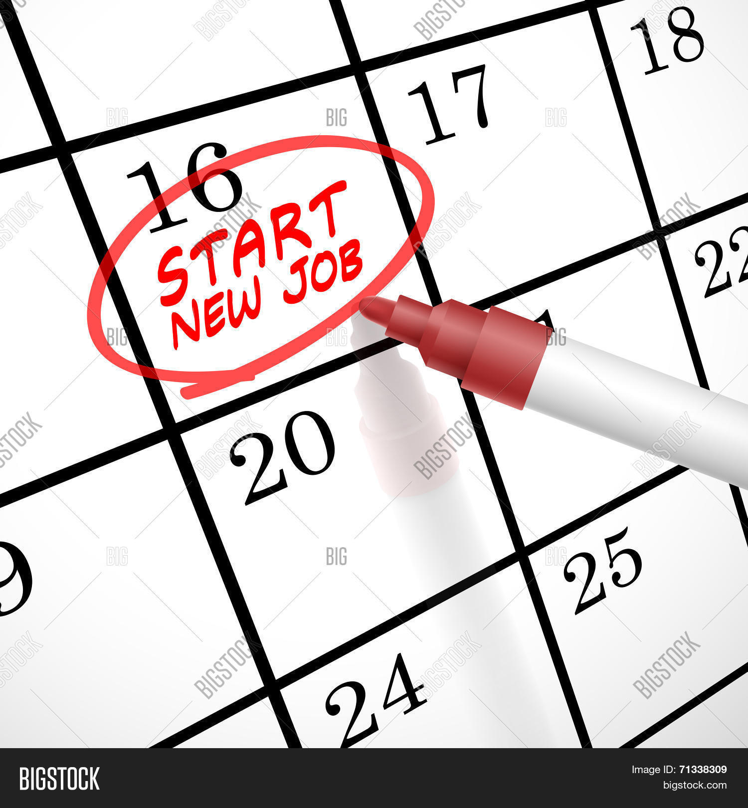 Start New Job Words Vector & Photo (Free Trial) | Bigstock