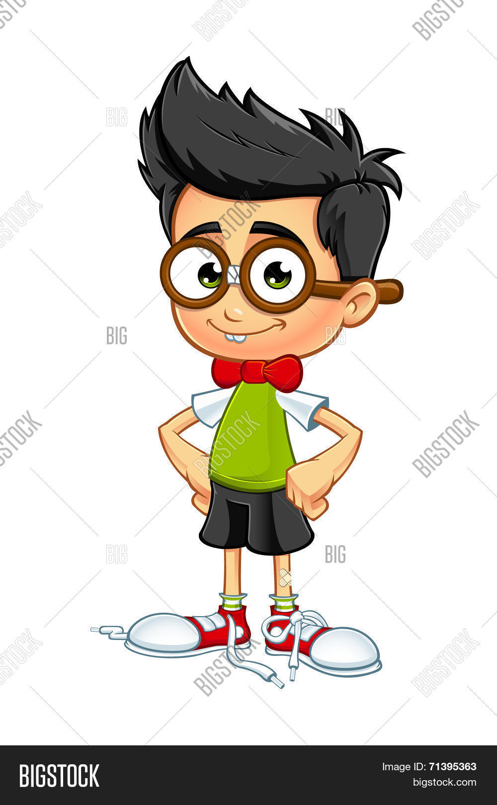 Geek Boy Cartoon Vector & Photo (Free Trial) | Bigstock