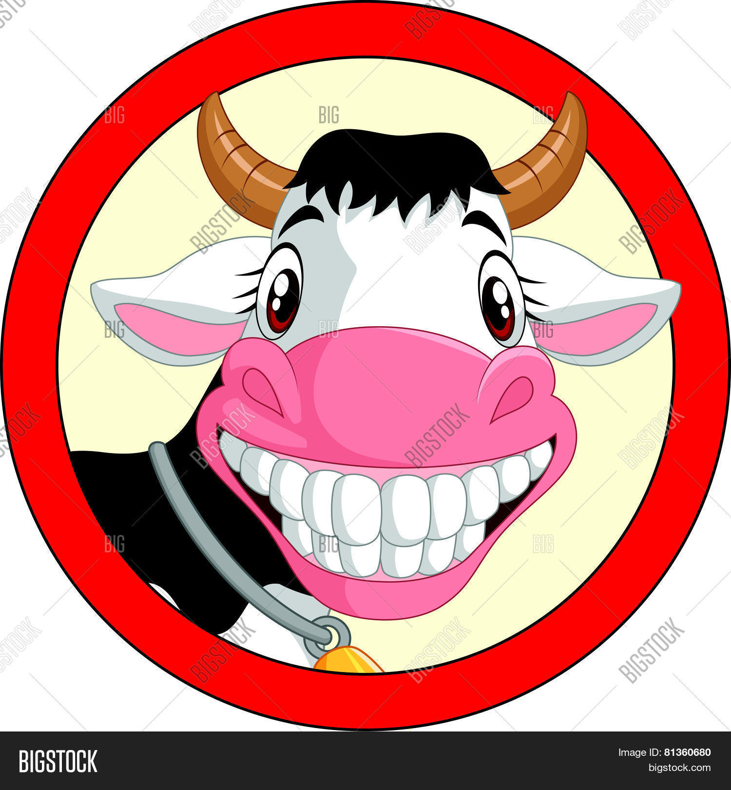 Happy Cartoon Cow Vector & Photo (Free Trial) | Bigstock