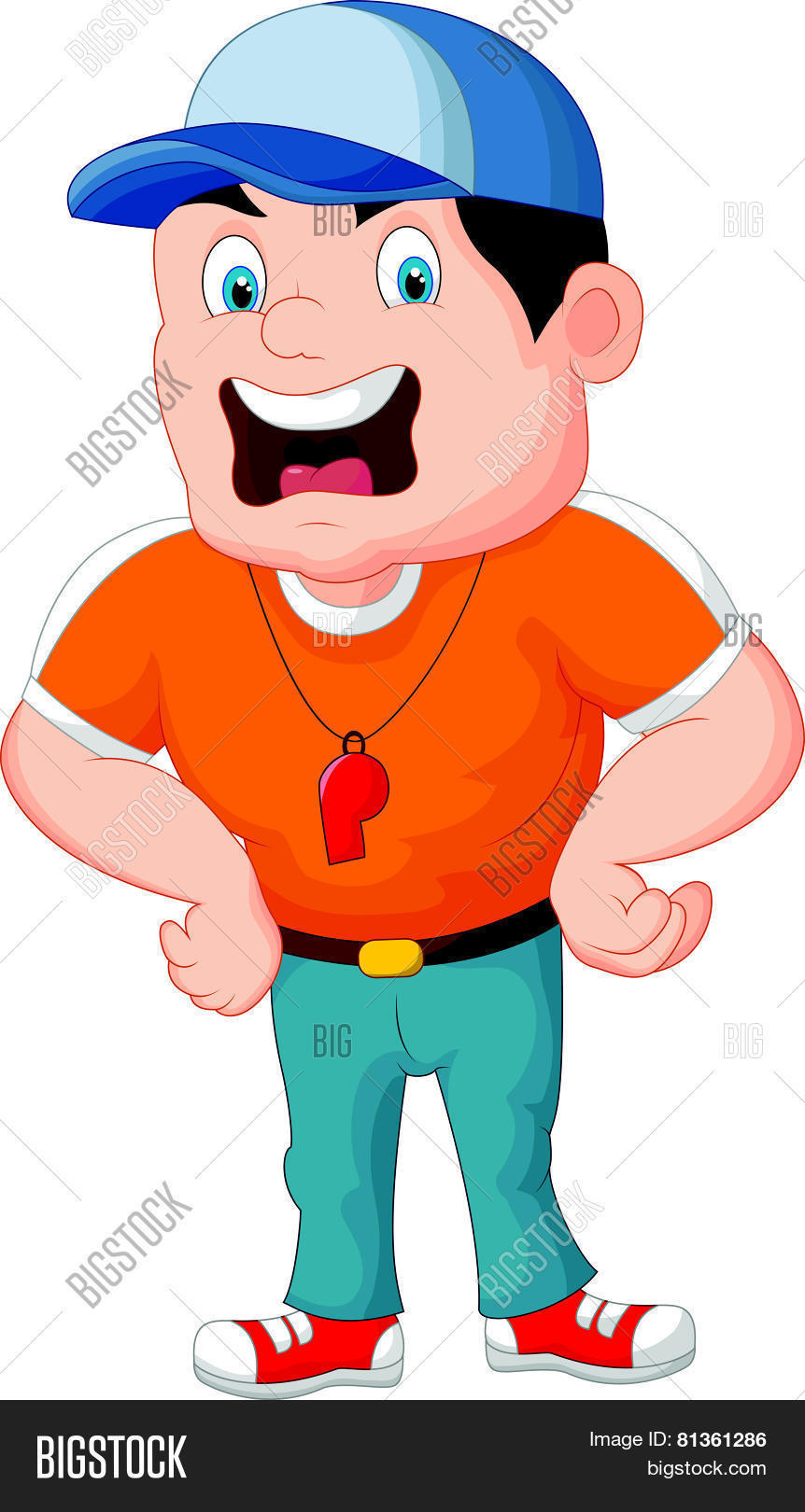 Cartoon Sport Coach Vector & Photo (Free Trial) | Bigstock
