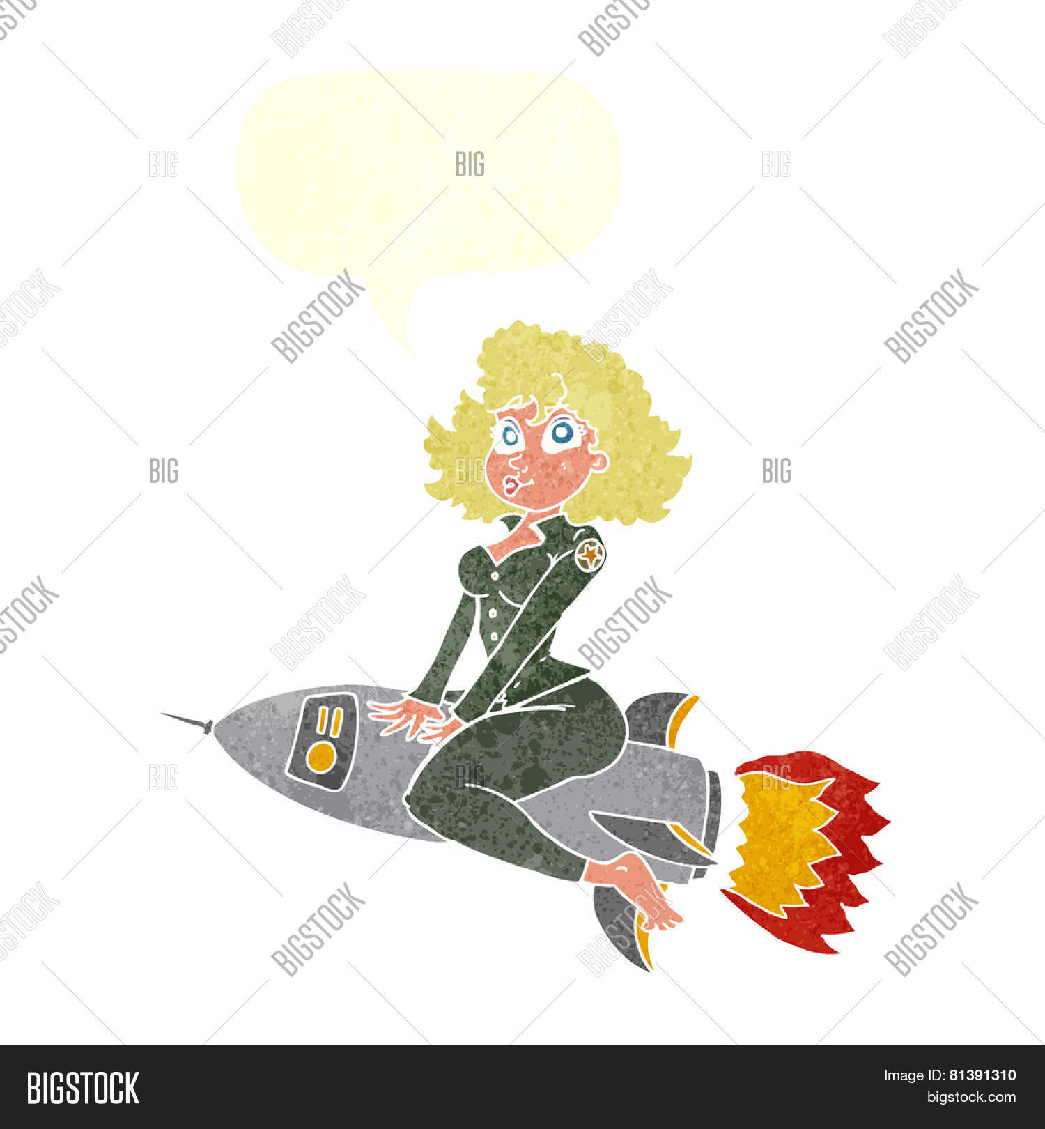 Cartoon Pin Woman On Vector & Photo (Free Trial) | Bigstock