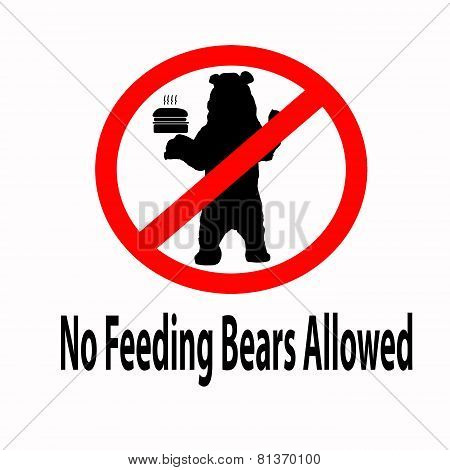 No Feeding Bears Vector & Photo (Free Trial) | Bigstock