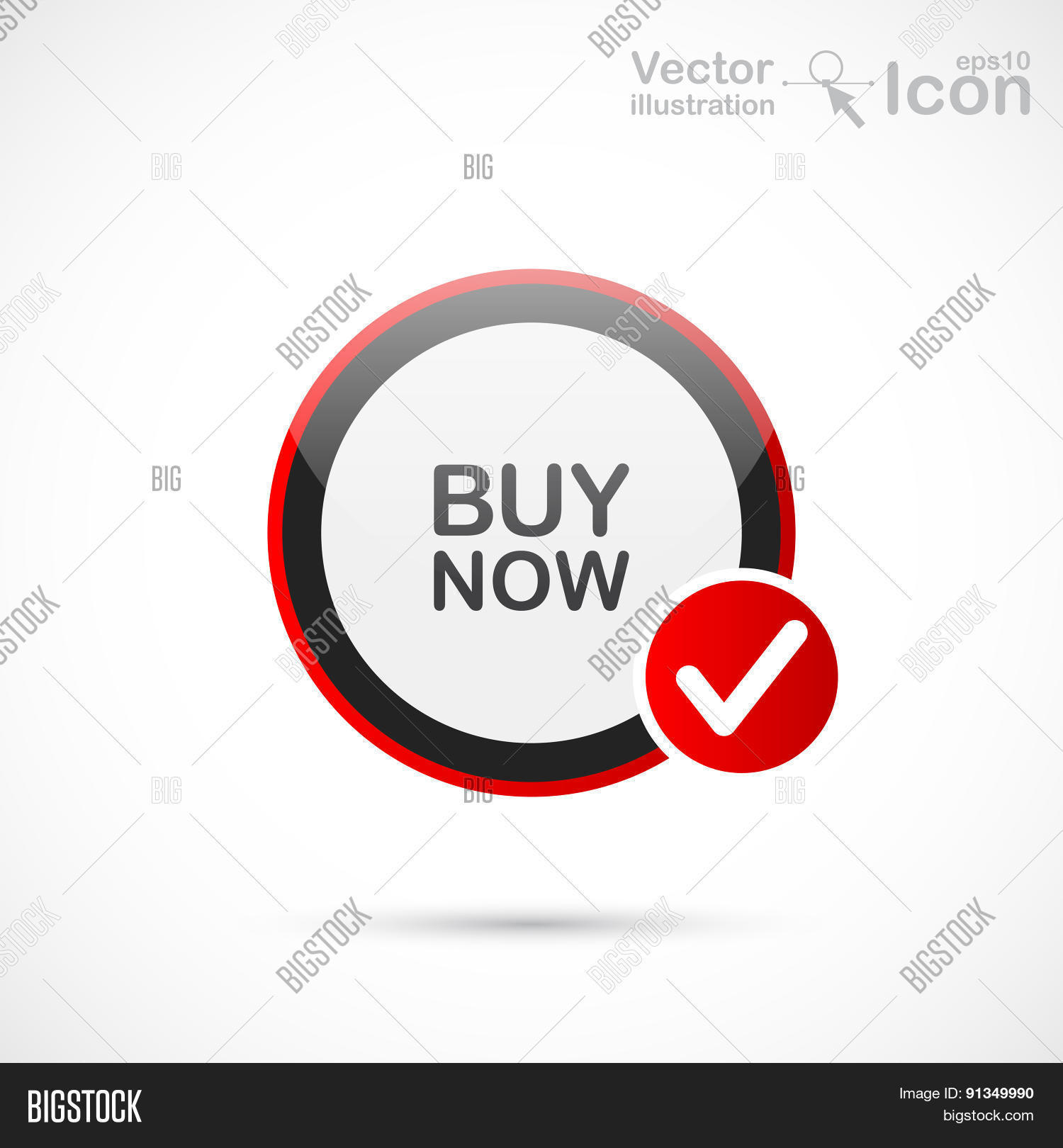 Round Button Check Vector & Photo (Free Trial) | Bigstock