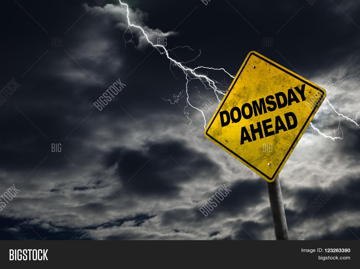 Doomsday Ahead Sign Image & Photo (Free Trial) | Bigstock