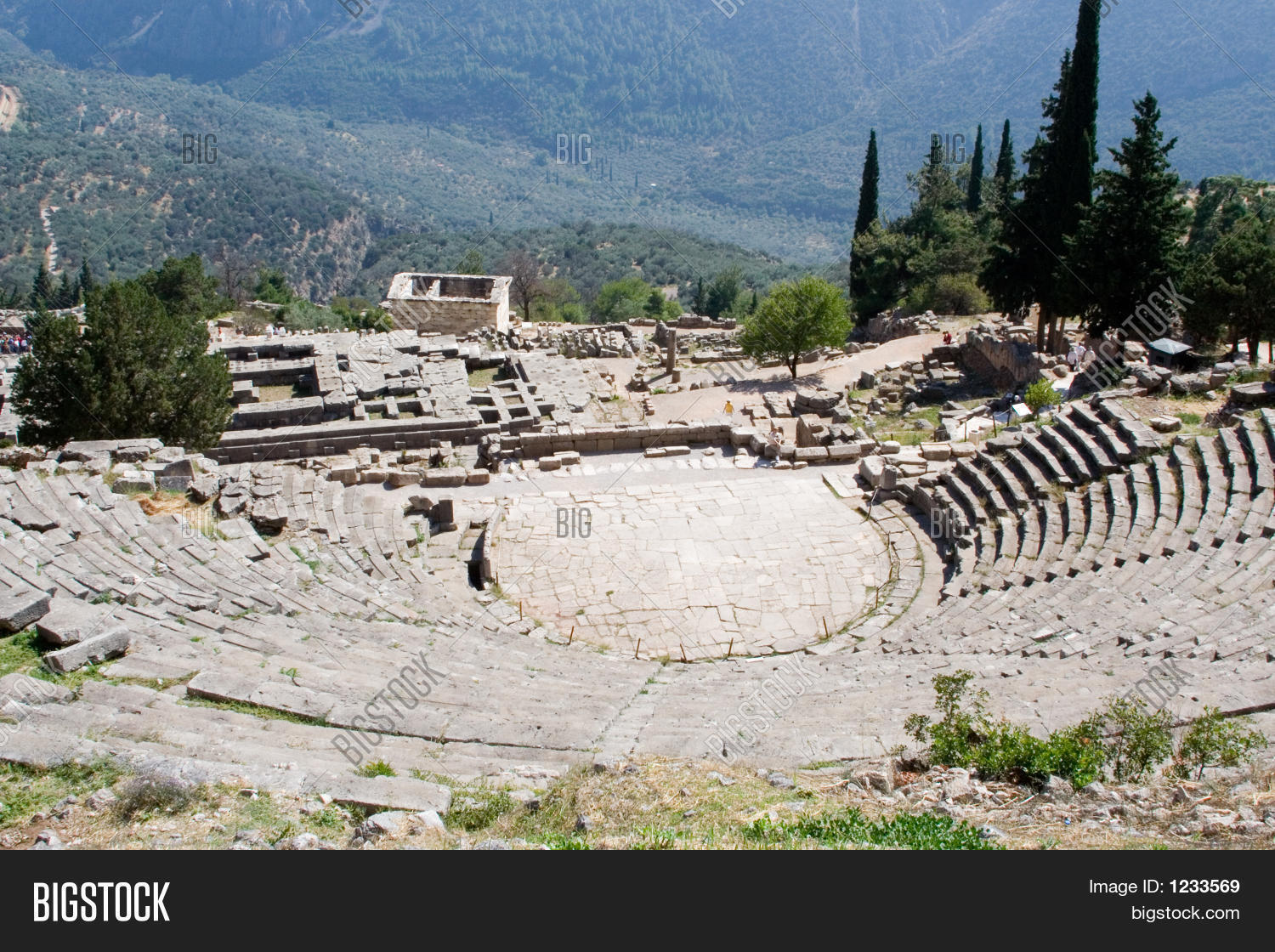 Ancient Theatre Delphi Image & Photo (Free Trial) | Bigstock