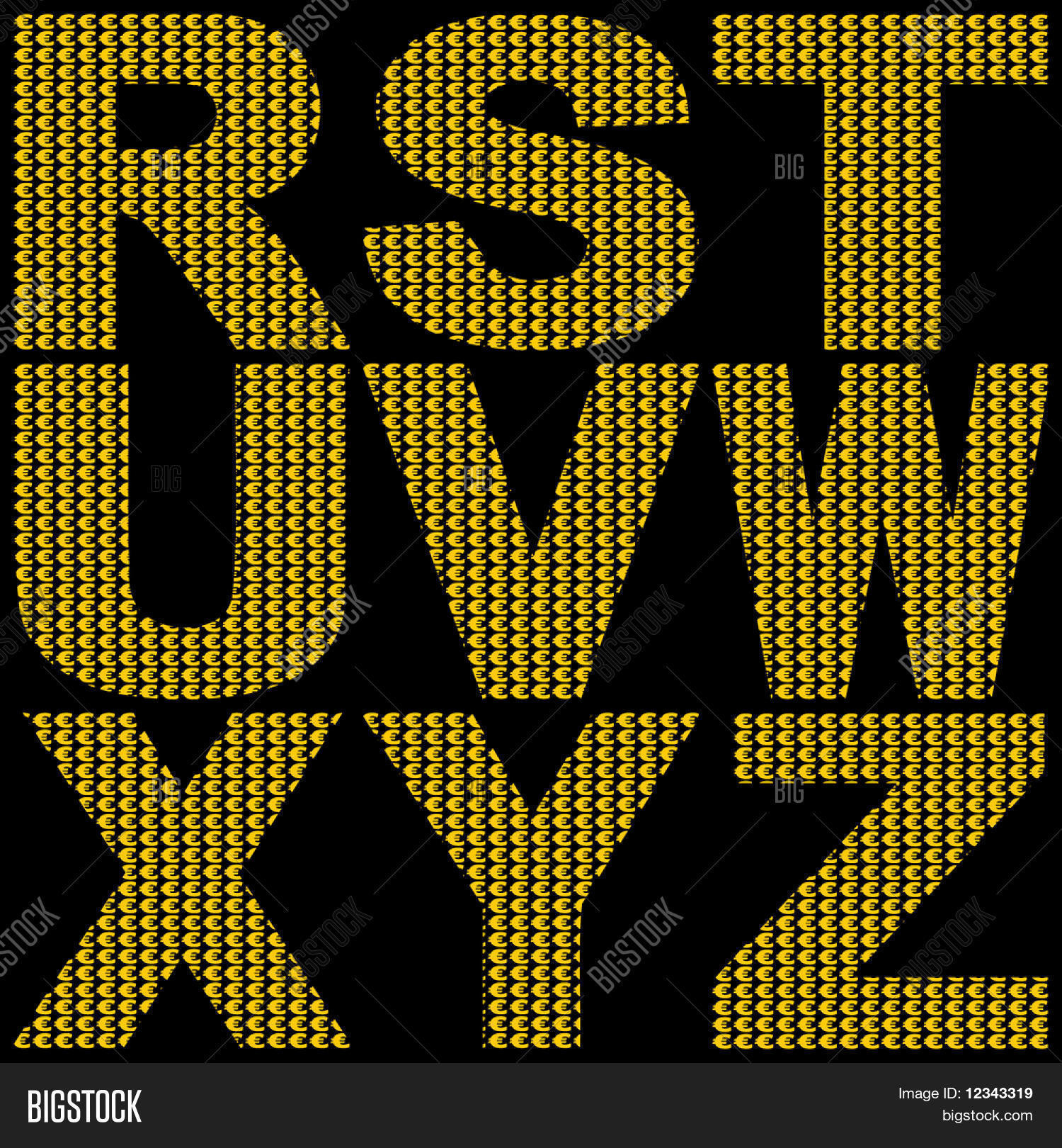 Euro Symbol Font Part Vector & Photo (Free Trial) | Bigstock