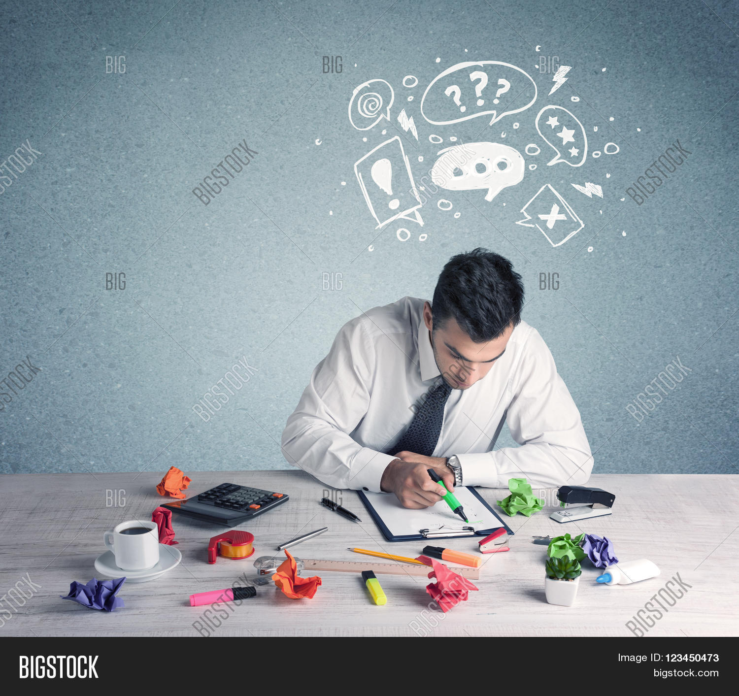 Confused Office Worker Image & Photo (Free Trial) | Bigstock