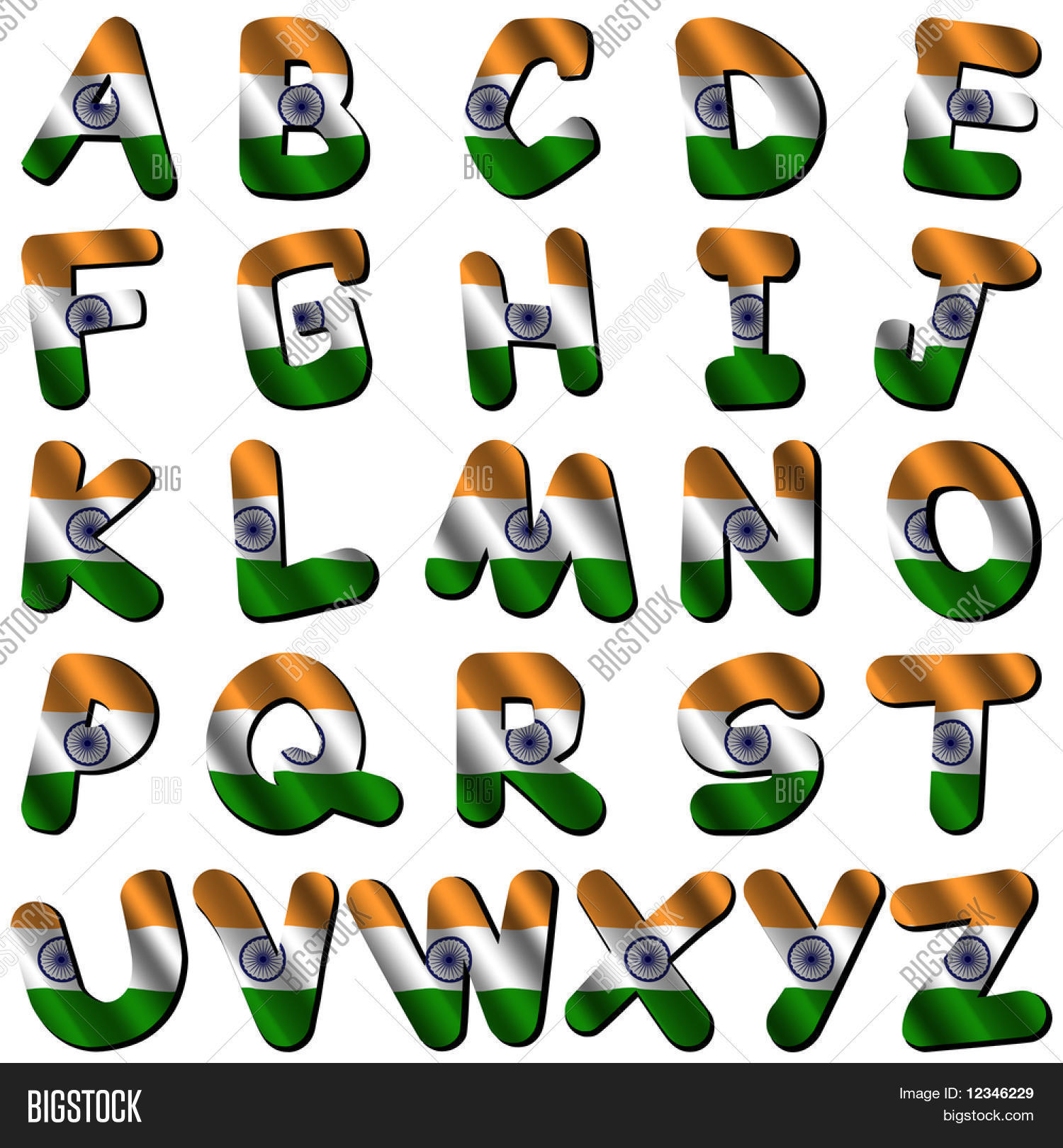 India Flag Font Image & Photo (Free Trial) | Bigstock