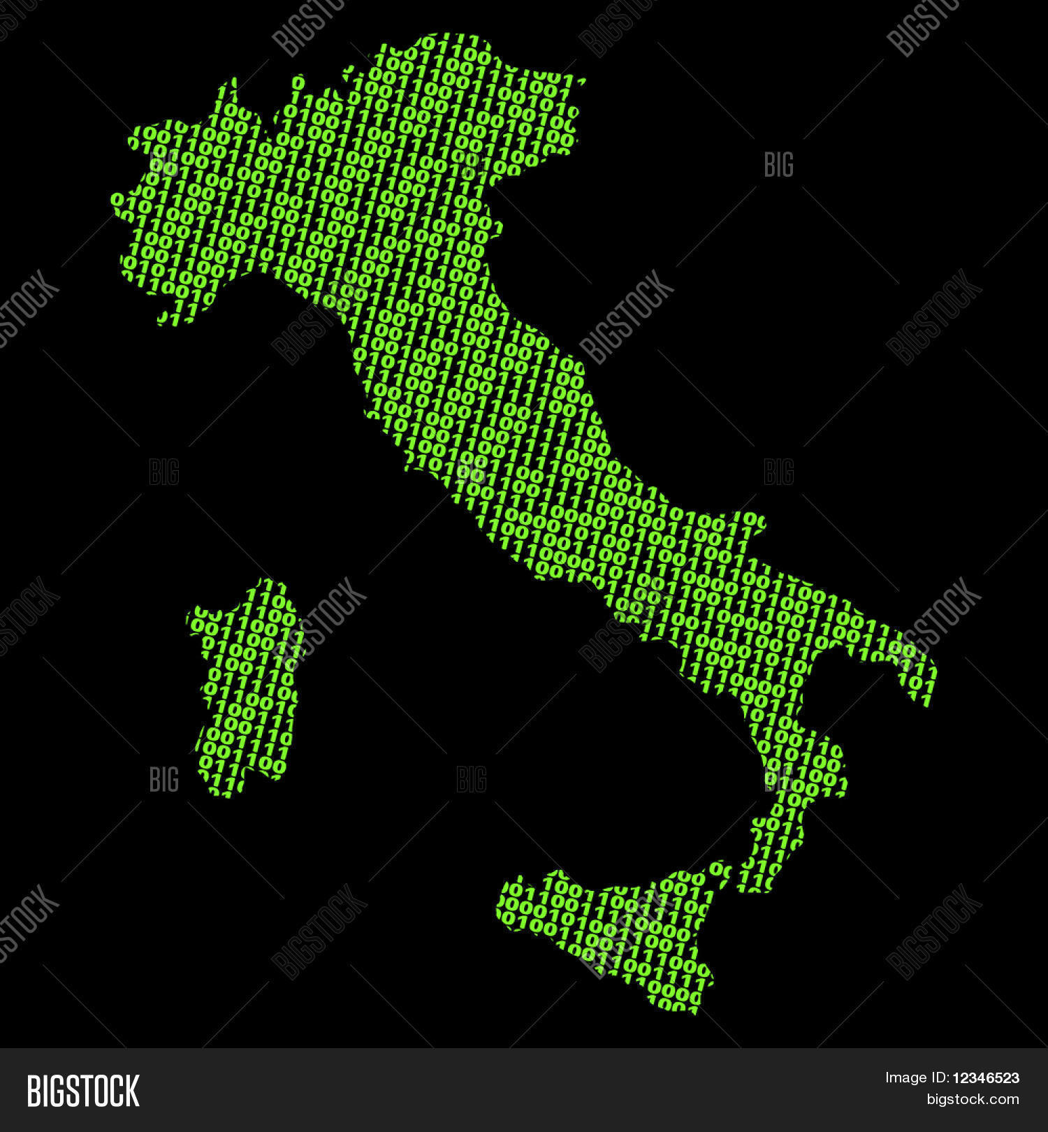 Italy Map Green Vector & Photo (Free Trial) | Bigstock