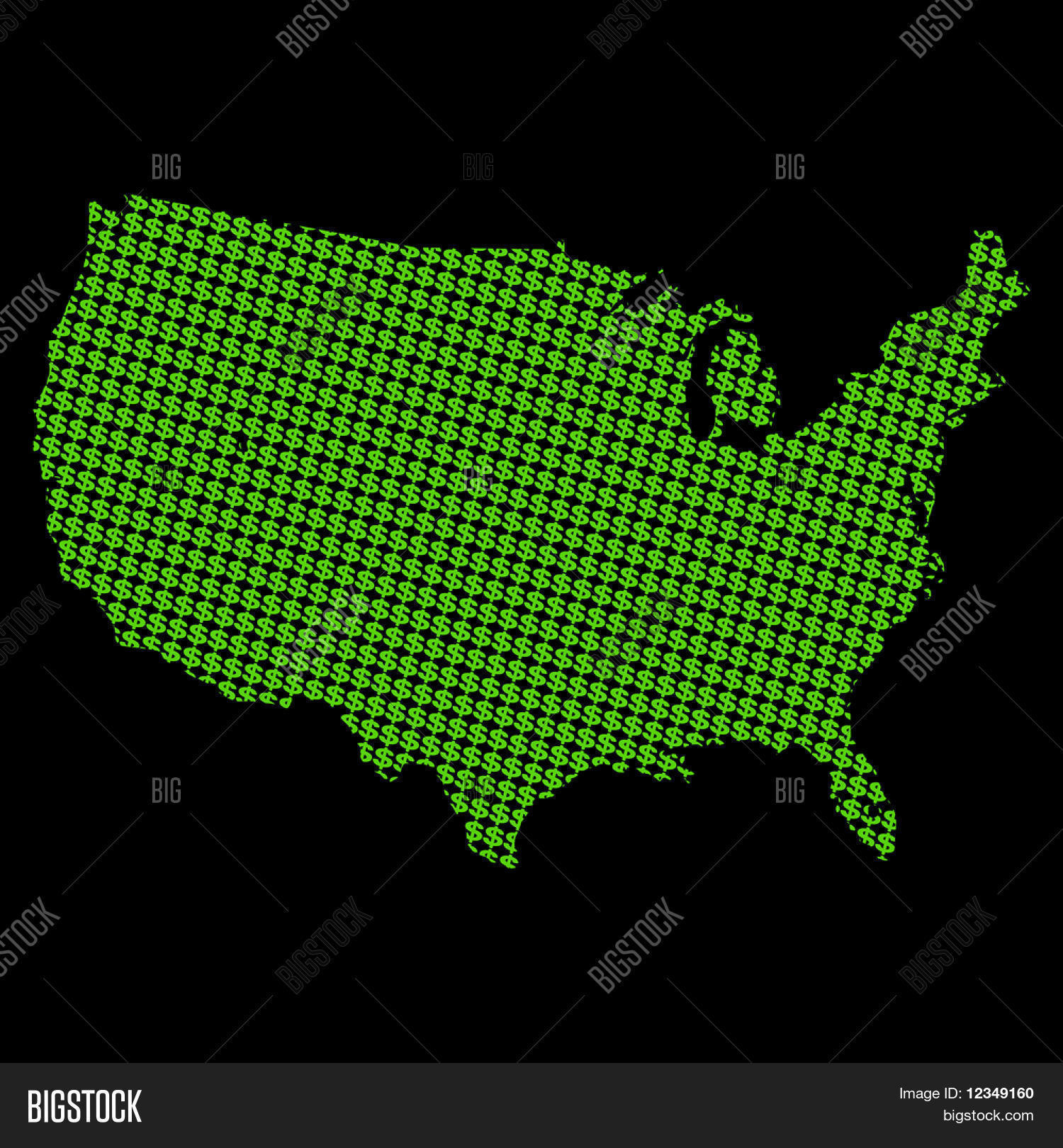 USA Map Dollar Symbols Image & Photo (Free Trial) | Bigstock