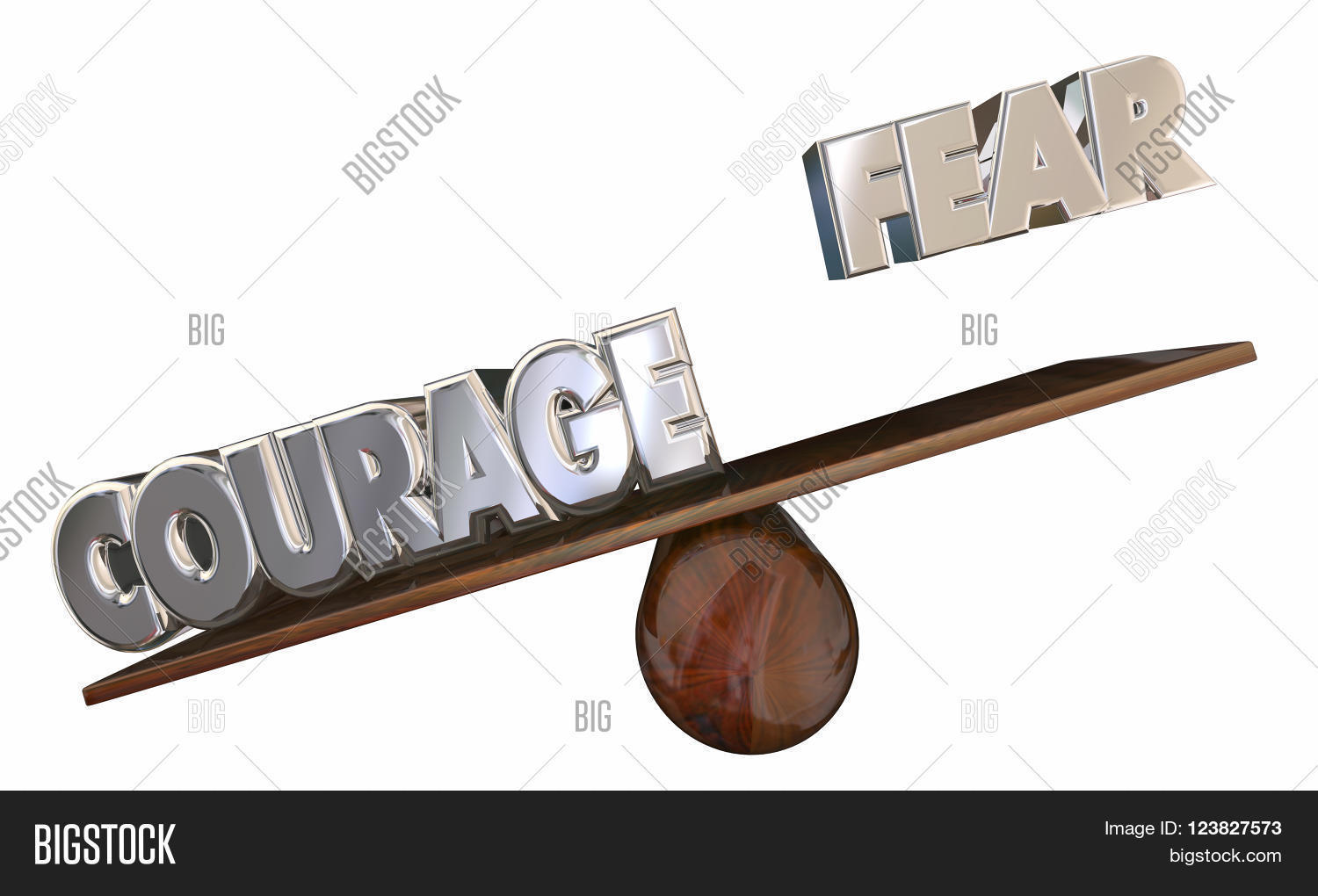 Courage Vs Fear See Image & Photo (Free Trial) | Bigstock