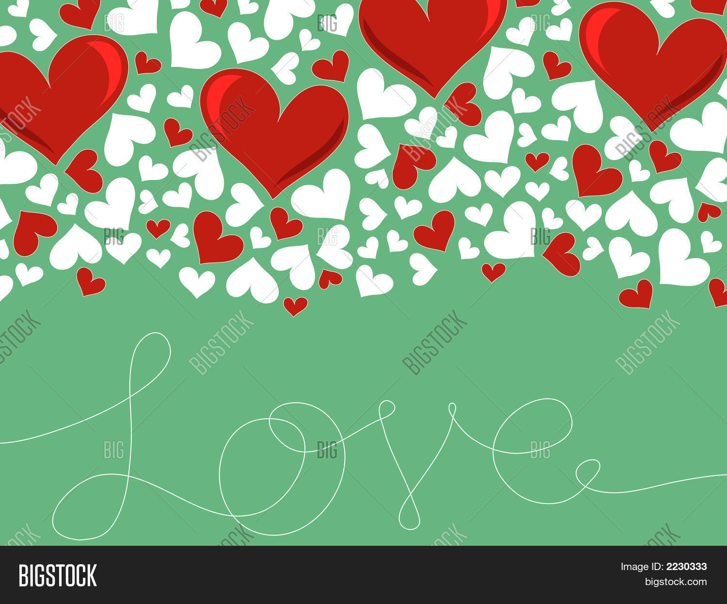Loopy Love Lines Red Vector & Photo (Free Trial) | Bigstock