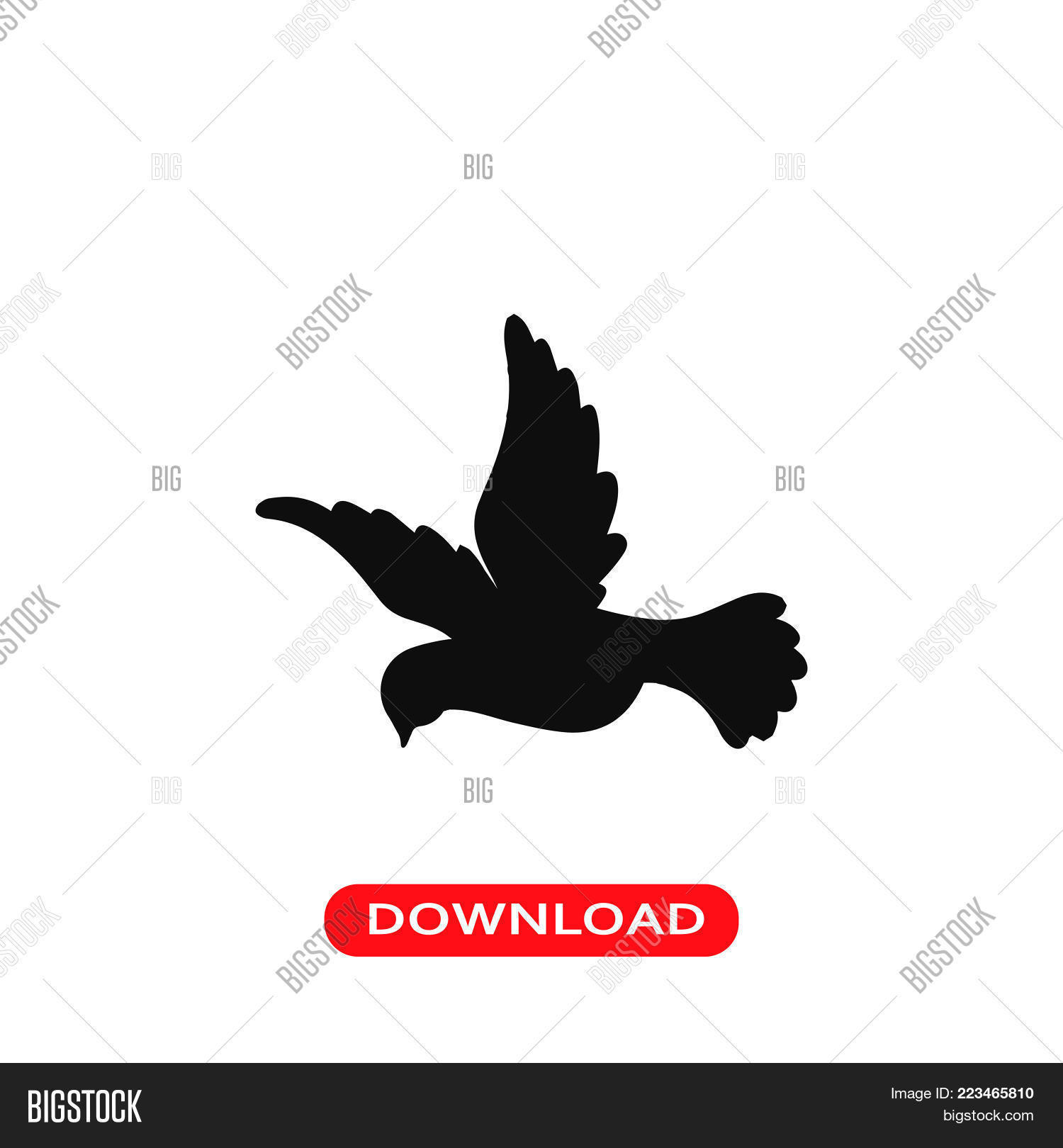 Flying Dove Icon Vector & Photo (Free Trial) | Bigstock