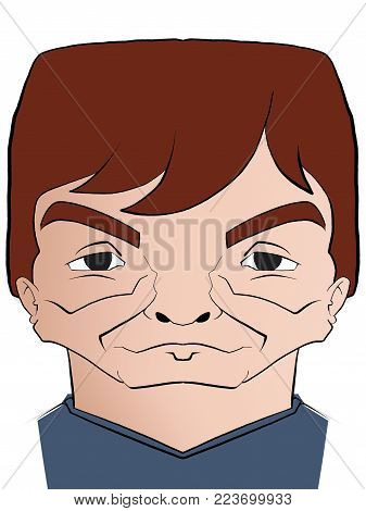 Square Headed Man Wide Image & Photo (Free Trial) | Bigstock