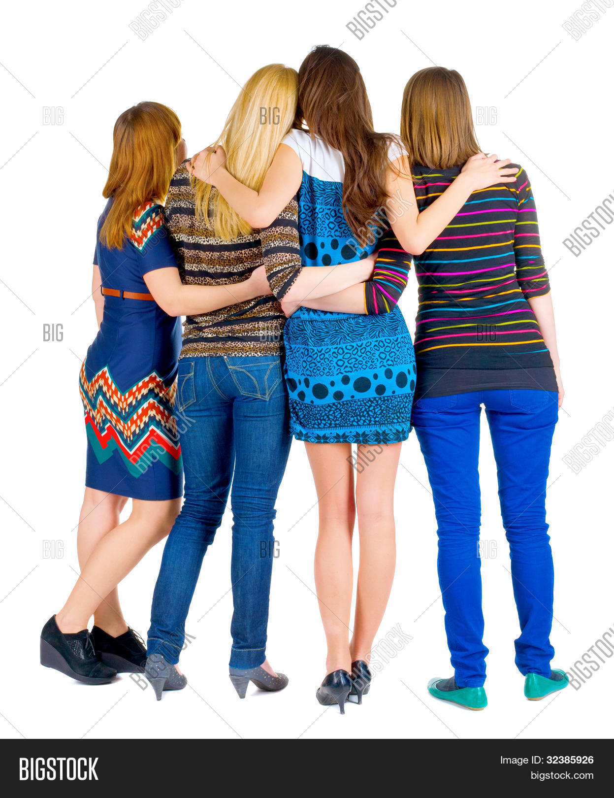 Back View Group Young Image & Photo (Free Trial) | Bigstock