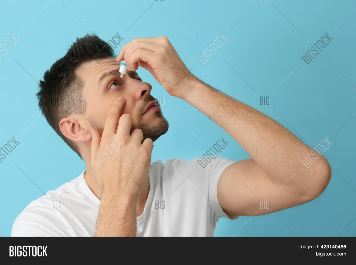 Man Using Eye Drops On Image & Photo (Free Trial) | Bigstock