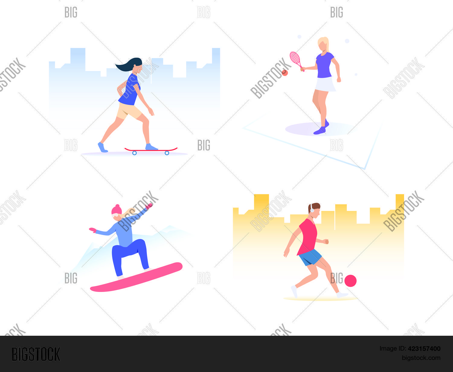 Set People Playing Vector & Photo (Free Trial) | Bigstock